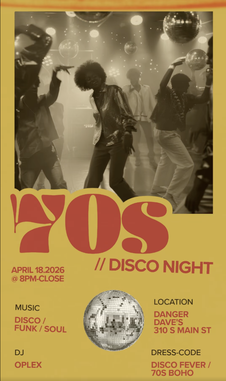 Break Out the Sequins for a 70s Disco Night at Danger Dave's